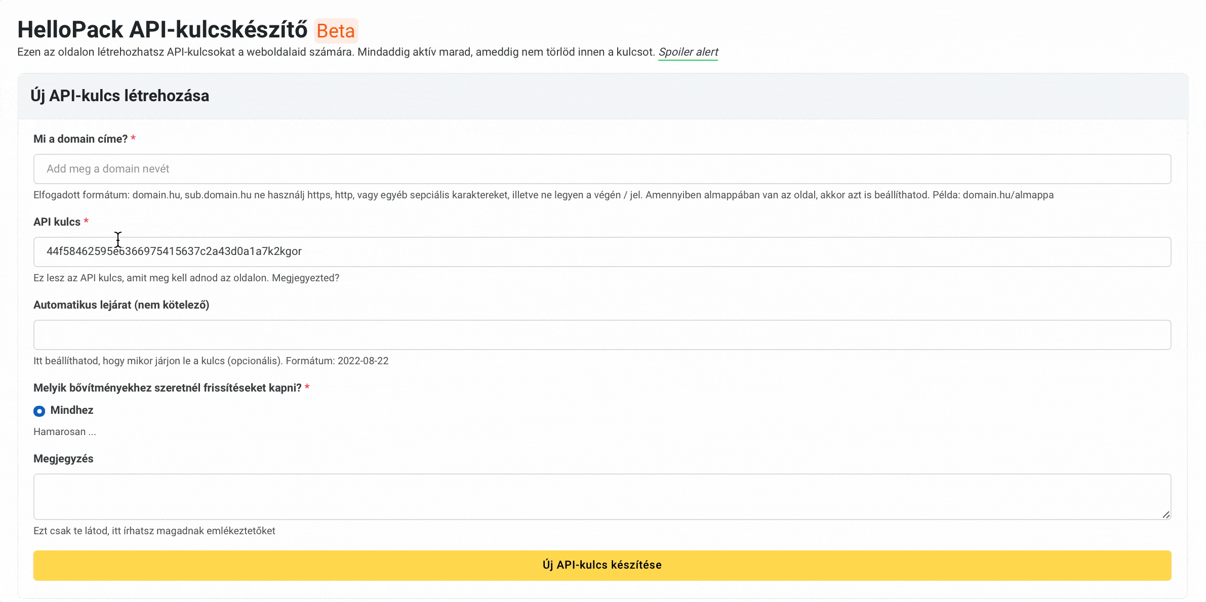 Csomagkezelő aktiválása | HelloWP Hub